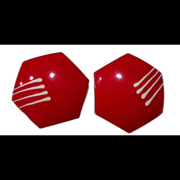 Fashion Jewelry | Jewelry | Womens Red Stop Sign Earrings White Stripe ...